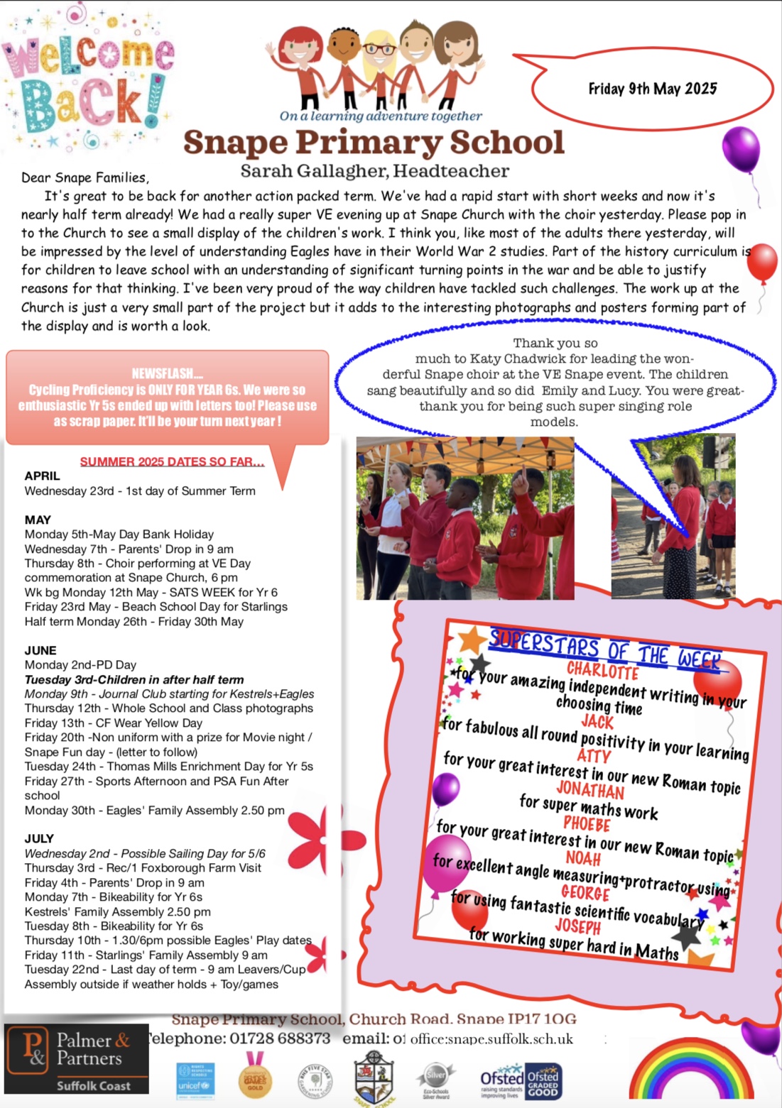 Snape Primary School - Newsletters